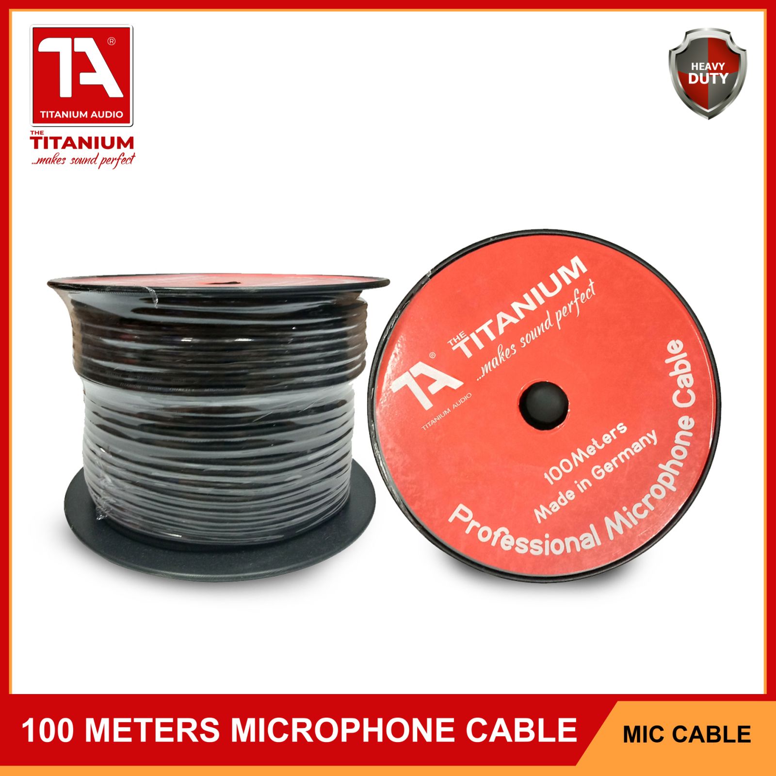 Titanium Audio Microphone Cable / Heavy Duty Microphone Cable / 100m ...
