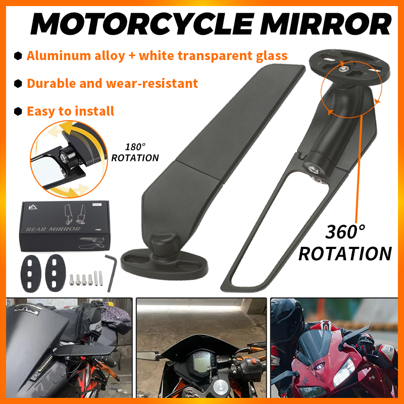 E&M Alloy NMAX Aerox ADV NINJA Motorcycle Rearview Mirrors Stealth Wind ...