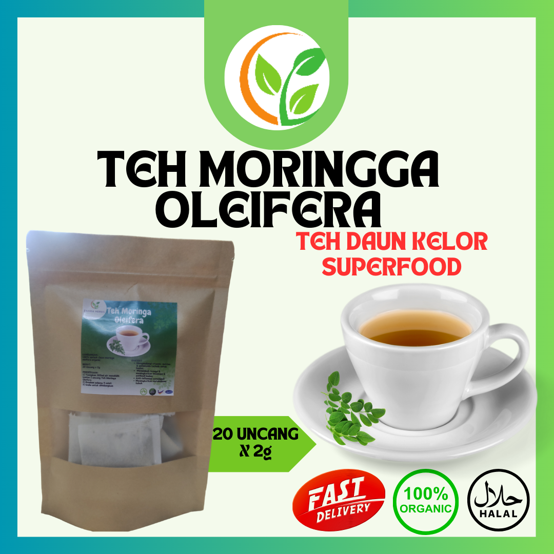 20 Uncang Teh Daun Kelor | Moringa Oleifera Tea | Superfood Moringa ...