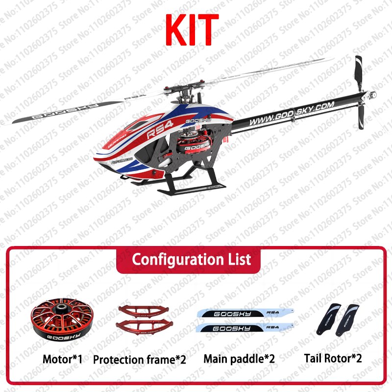 Goosky RS4 Venom Standard Version 3D Stunt Rc Helicopter Kit Remote ...