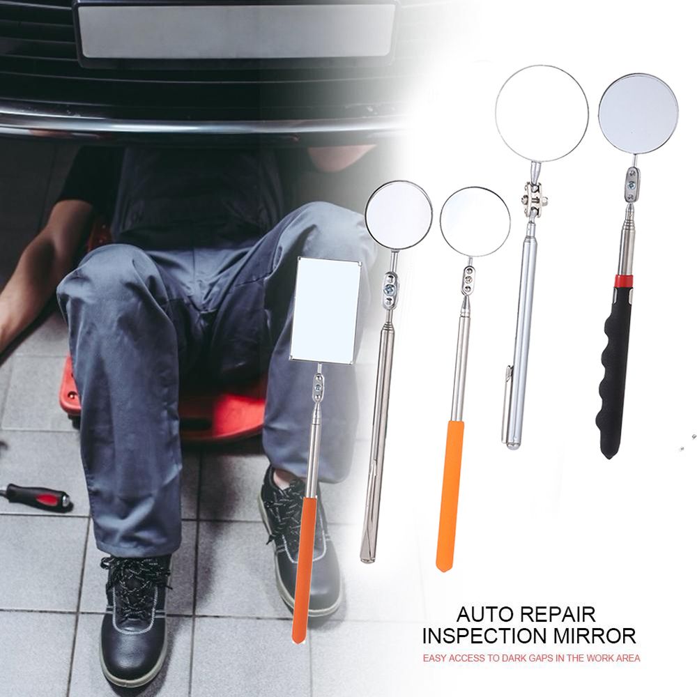 Portable Extendable Car Mechanical Repair Round Mirror Detection lens ...