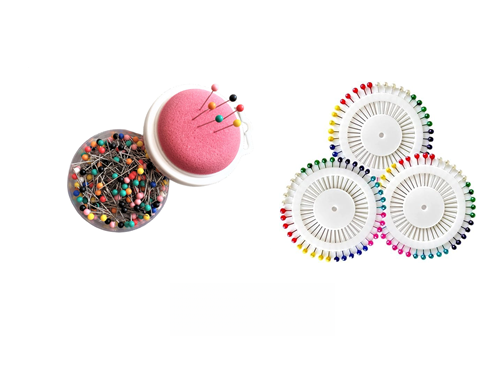 JJP Multi-Coloured Nickel Plated Pearl Head Sewing Pins for Tailor ...
