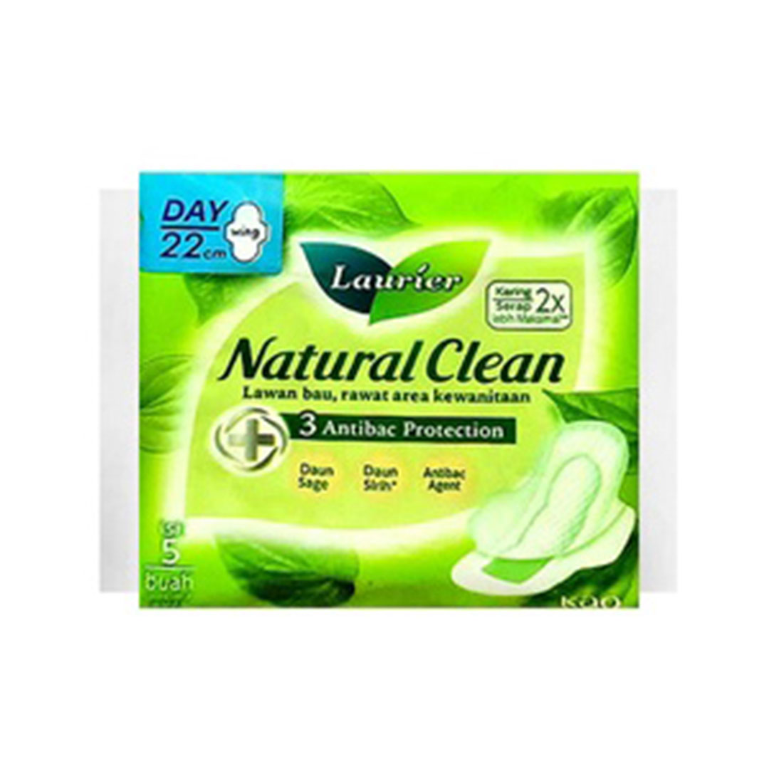 Laurier Natural Clean Wing 22cm 5s | Pembalut Laurier | Lazada Indonesia