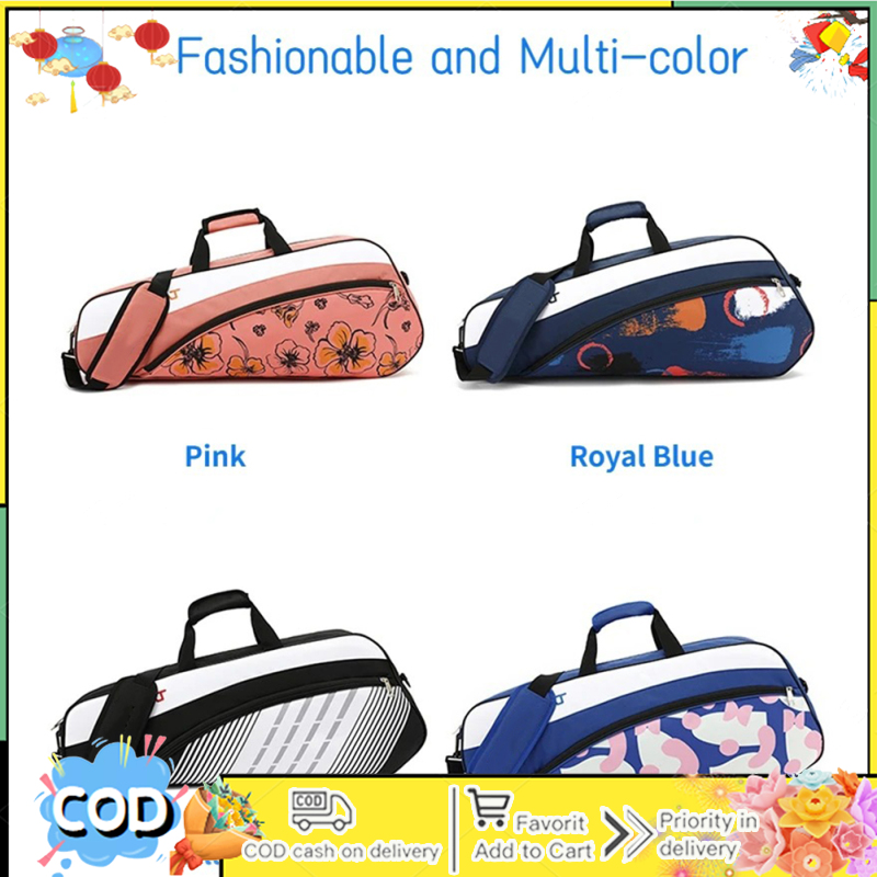 Badminton Racket Kit Bag With Adjustable Padded Shoulder Straps Tennis ...