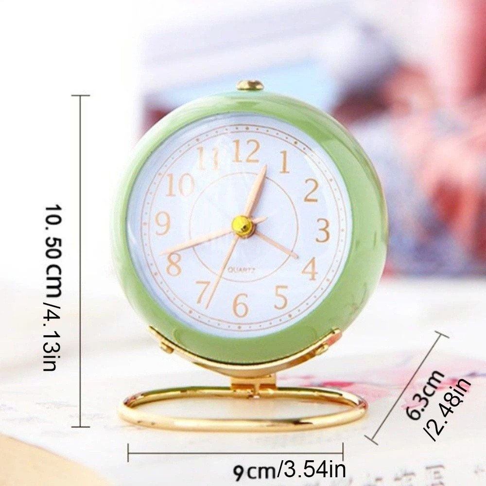 Portable Luminous Alarm Clock Metal Frame Colourful Student Alarm Clock ...