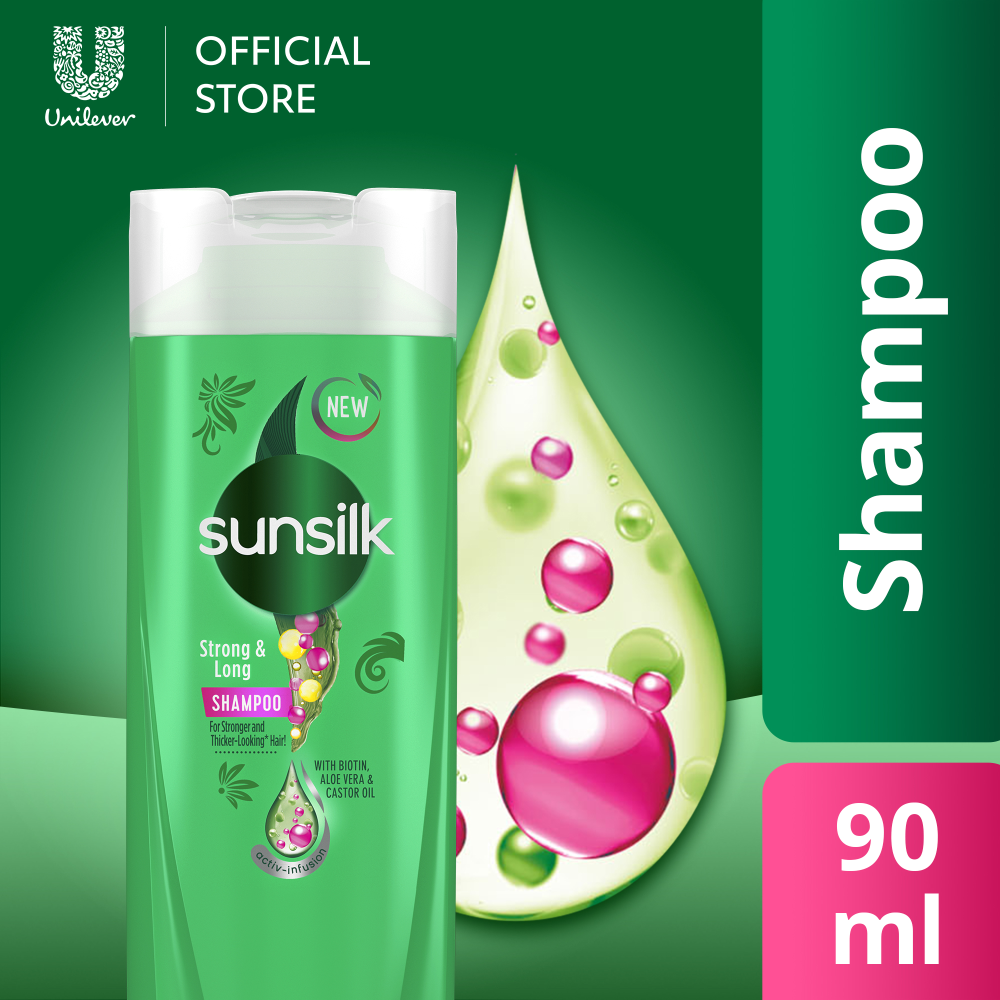 NEW Sunsilk Shampoo Strong & Long 90ML | Lazada PH