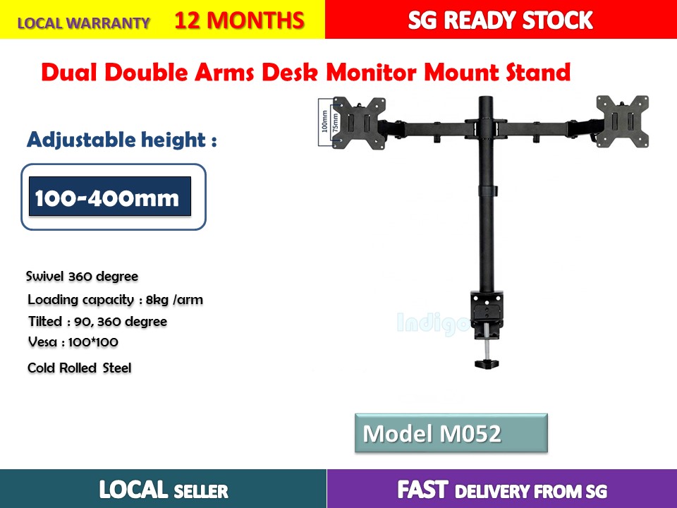 (SG READY STOCK) Adjustable laptop lcd LED monitor arm display mount ...