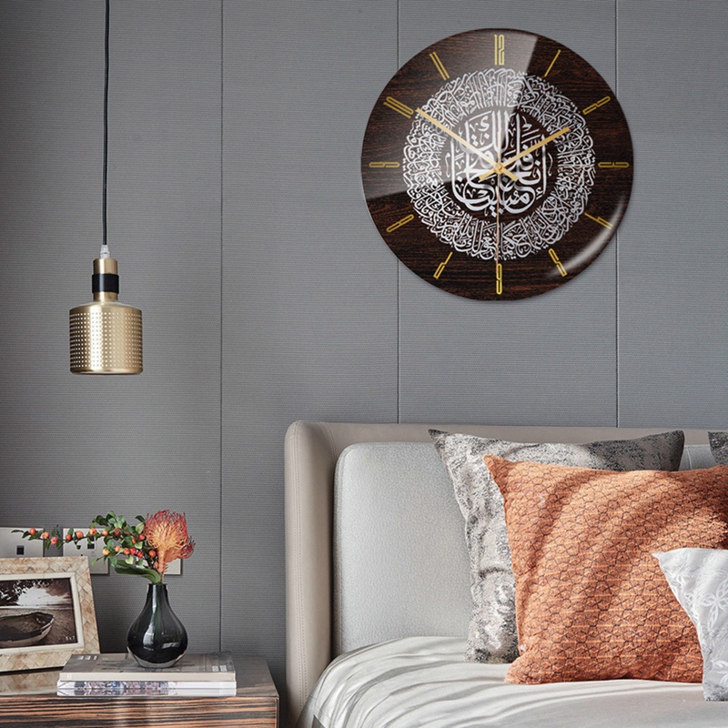 Acrylic Islamic Wall Clock 30cm Muslim Home Deco Wall Clock Calligraphy ...
