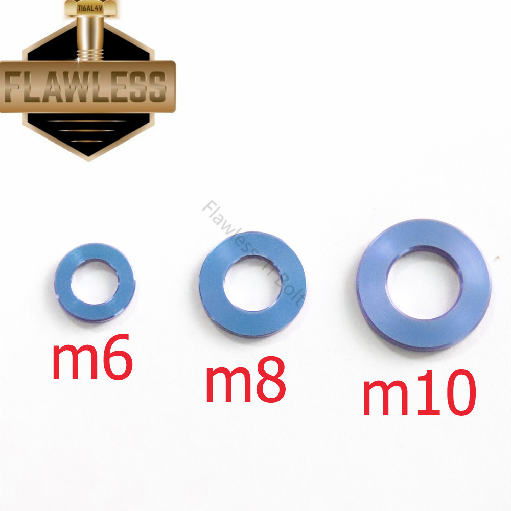 Flawless-Ti Gr5ไทเทเนียมแบนเครื่องซักผ้า M6 M8 M10ที่มีอยู่ - Flawless ...