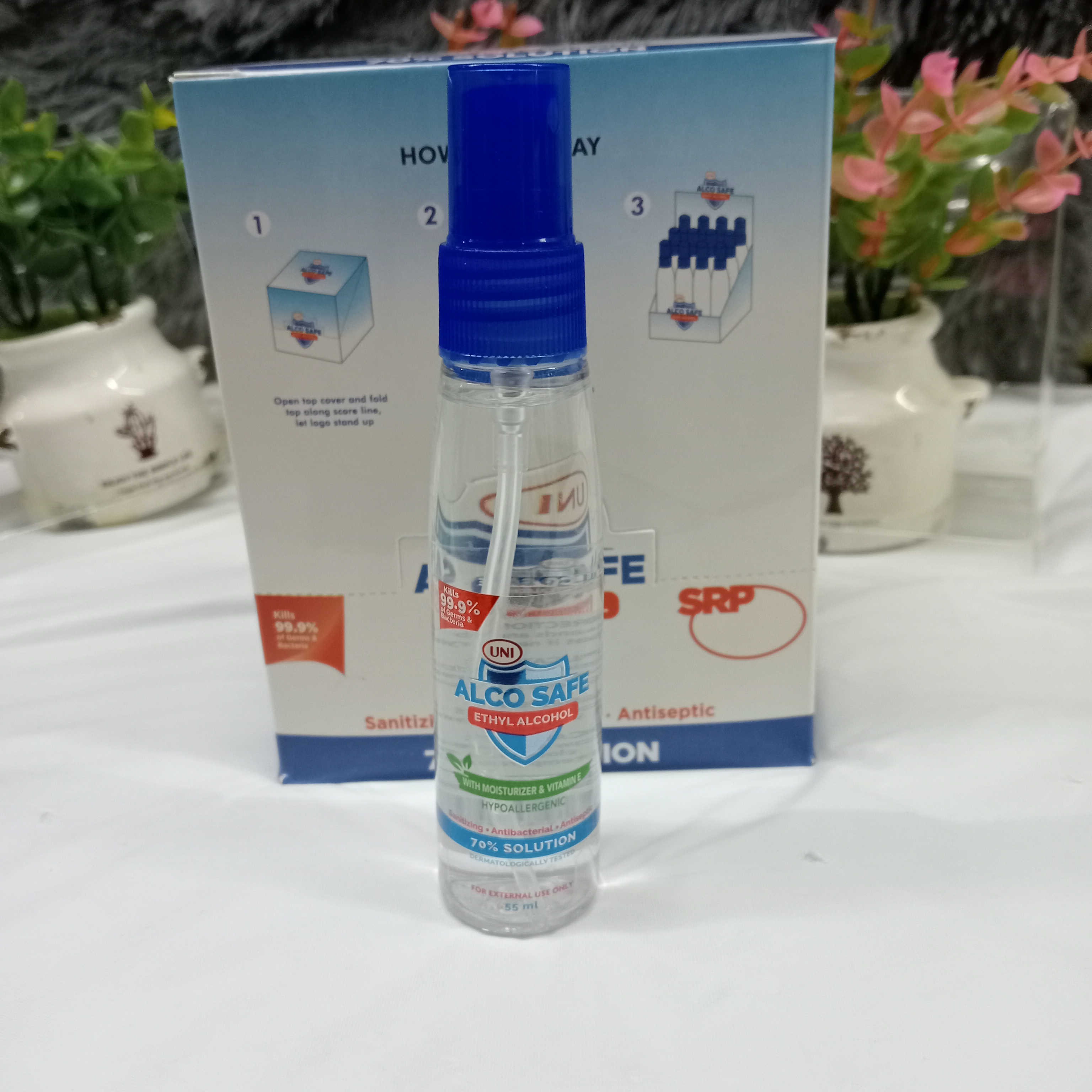 Alco Safe Ethyl Alcohol 70% solution 55ml 12pcs/box | Lazada PH