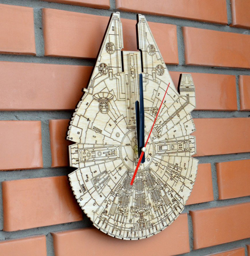 Super Creative Star Wars Millennium Falcon Spaceship Wood Laser ...