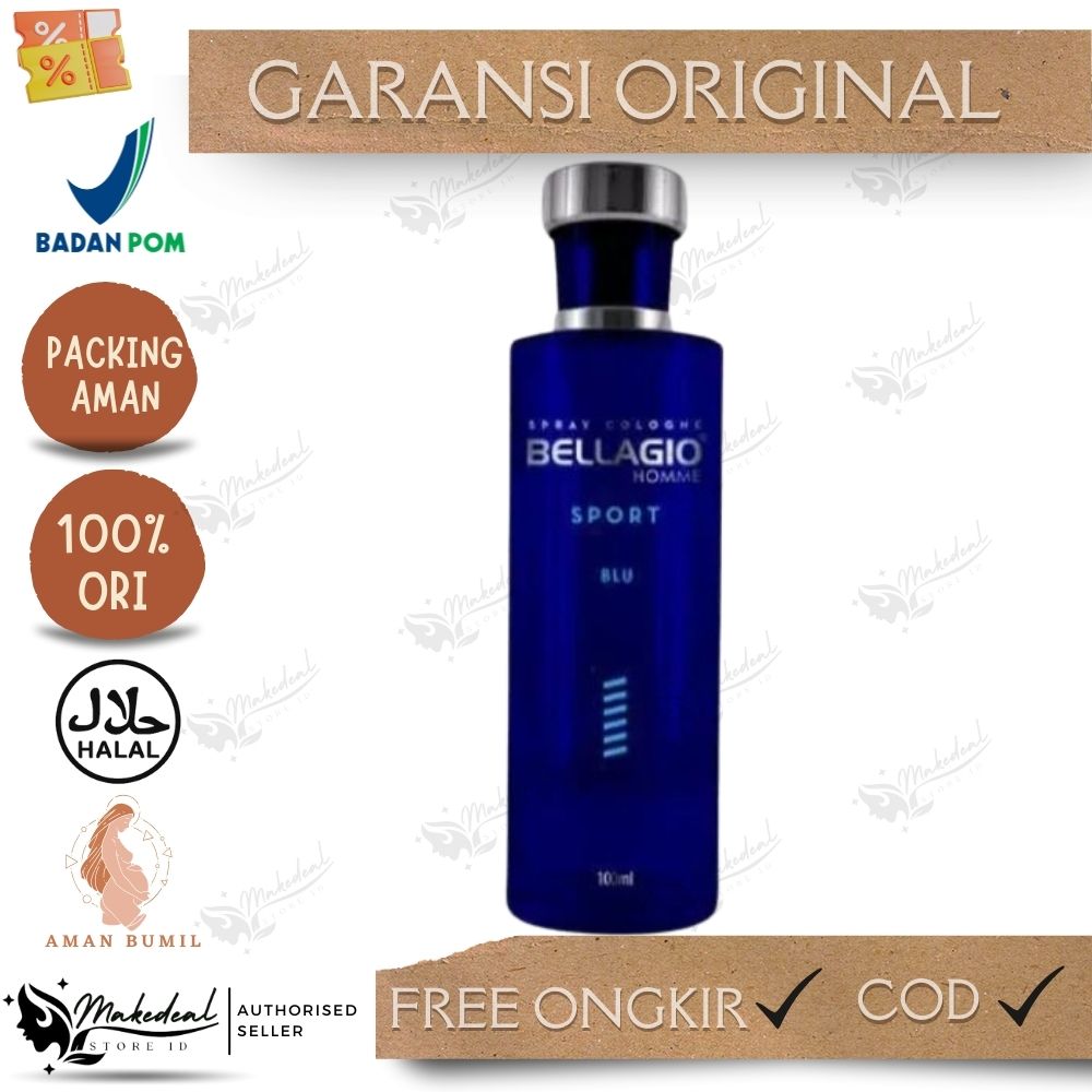 READY STOK Bellagio Sport Cologne Blue - Blu 100ml | Lazada Indonesia