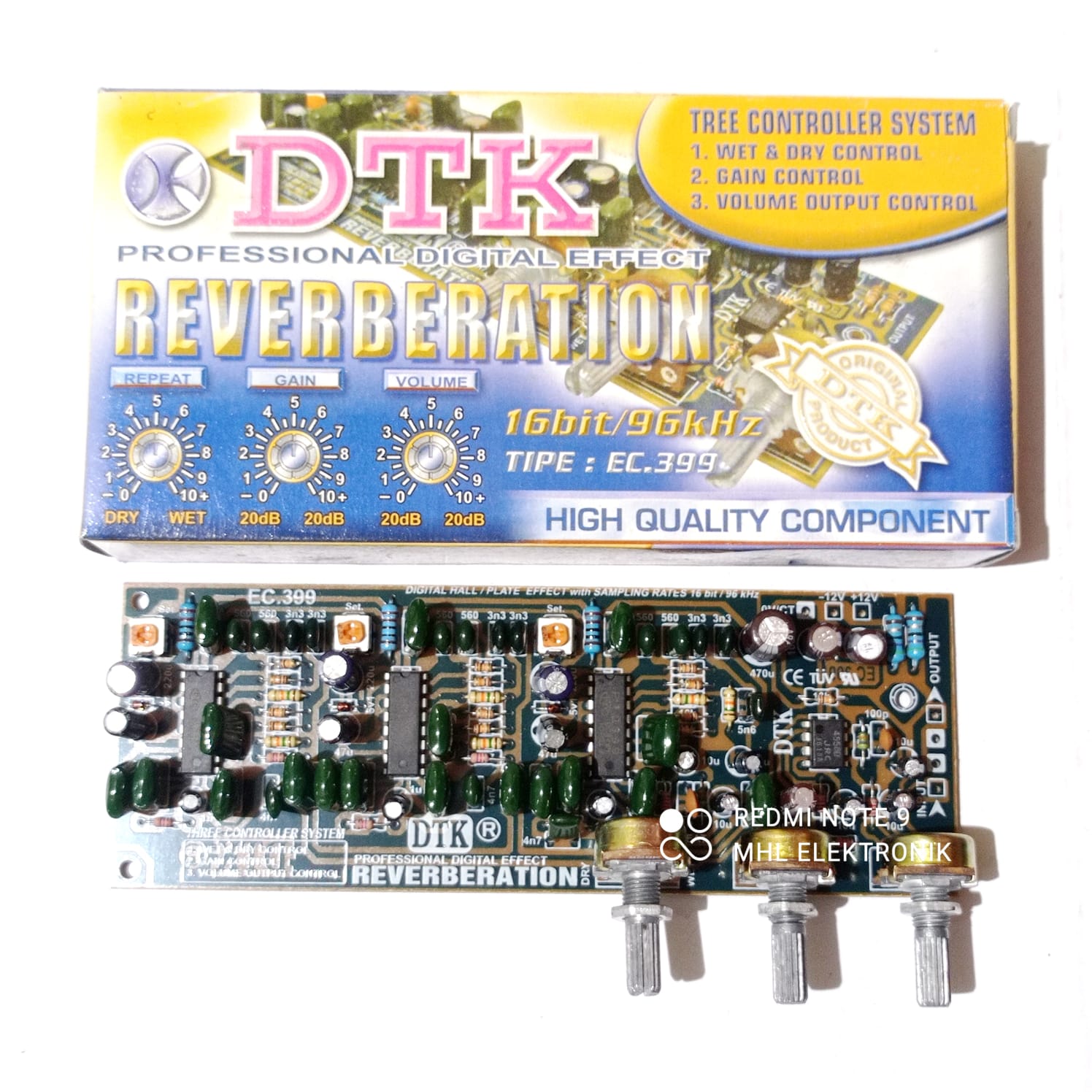 Kit Reverb Reverberation Digital Effect Professional DTK EC 399 ...