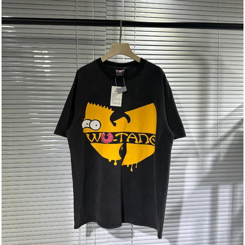 [Hot] เสื้อยืดแขนสั้น พิมพ์ลาย Simpson WU-TANG สไตล์วินเทจ แฟชั่นเรโทร ...