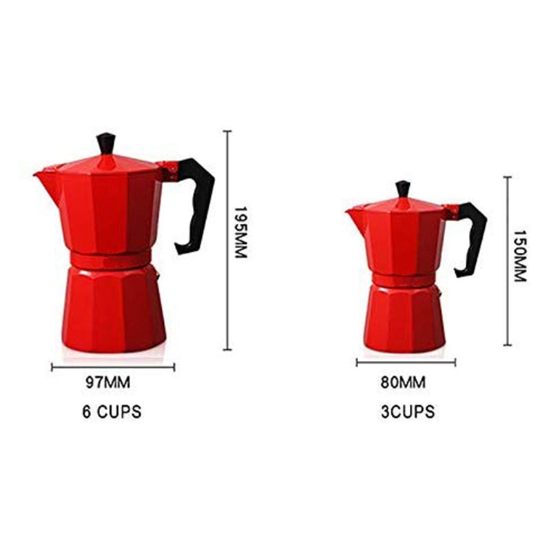 Aluminum Mocha Coffee Pot Italian Coffee Maker Portable Coffee Kettle ...