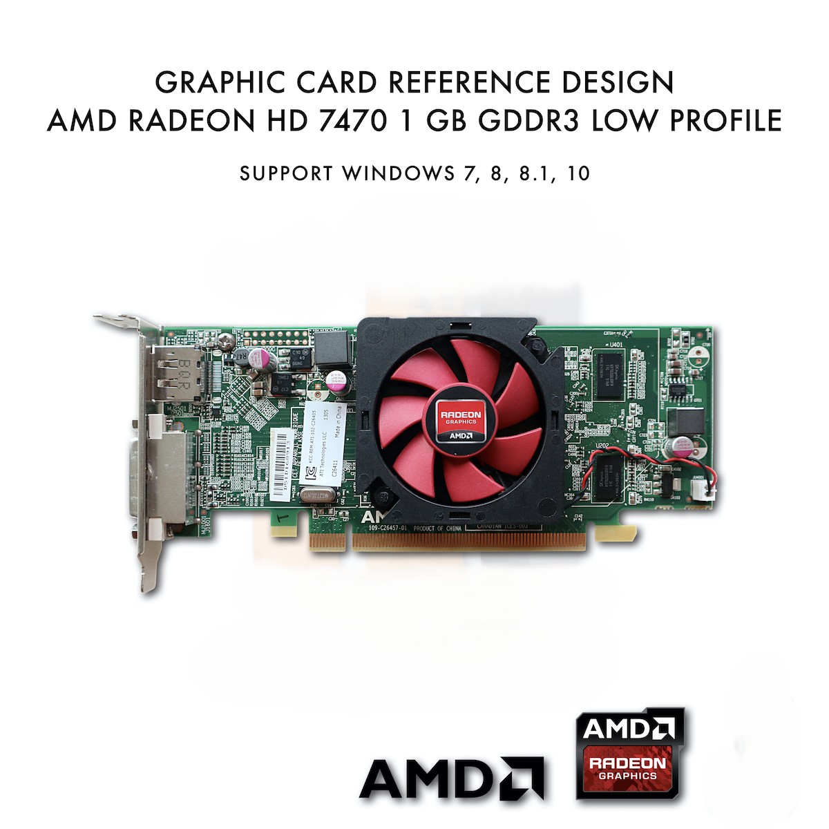 AMD Radeon HD 7470 1GB 64-bit GDDR3 DirectX11 Graphics Card - Low ...