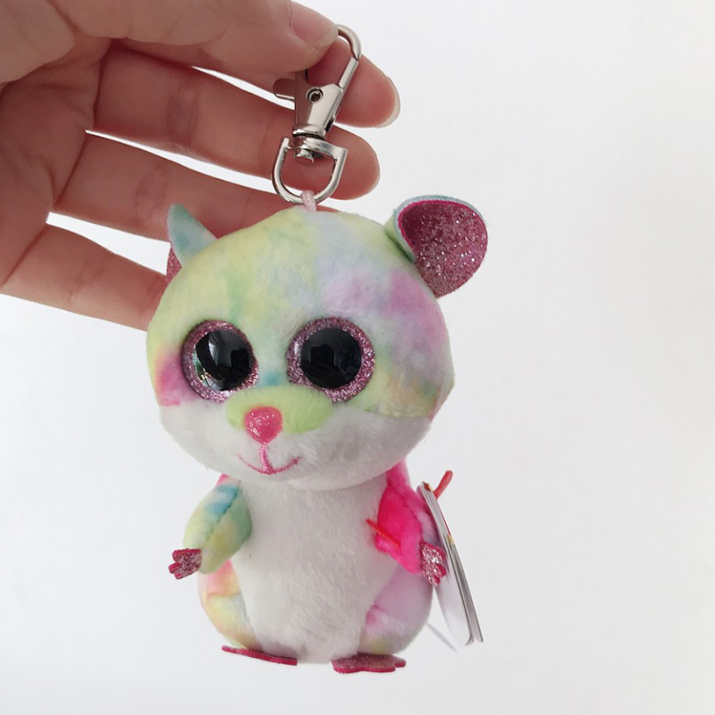 【TechHaven123】9cm Ty Beanie Big Eyes Pendant Keychain Clips Mini ...