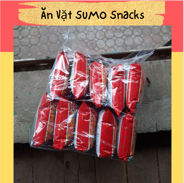 Bịch 10 gói Bim Bim Snack Tôm Vị Cay Oishi 14/16g-Ăn Vặt Sumo Snack | Lazada.vn