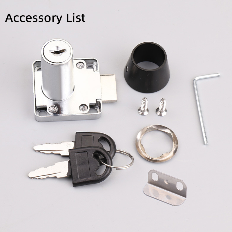 Drawer Lock Cabinet Door Lock With Handle Desk Concealed Closet Lock ...