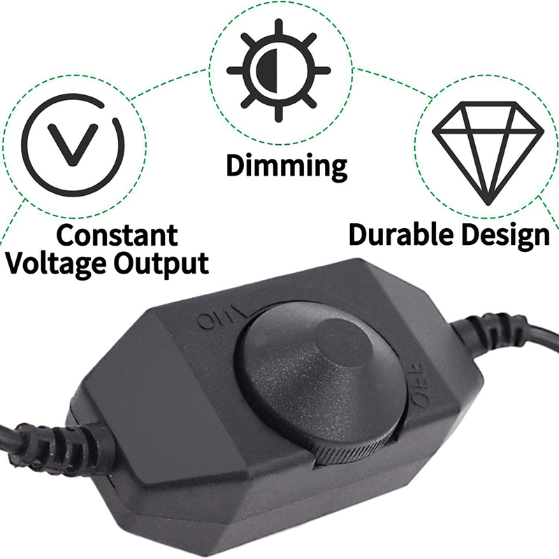 1PC USB DC 5V Stepless Manual Knob Touch LED Dimmer Switch For 5050 ...