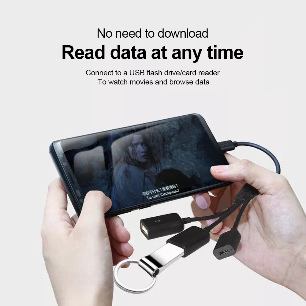 【Big savings】 3 In1 OTG USB Port Game Mouse Adapter Cable | Daraz.lk