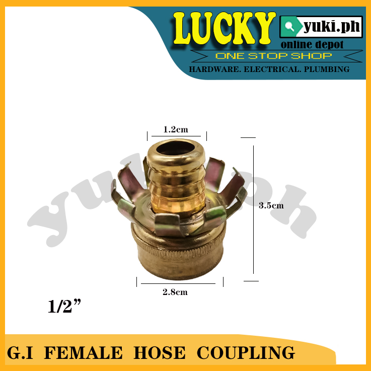 G.I FEMALE HOSE COUPLING 1/2 AND 5/8 | Lazada PH