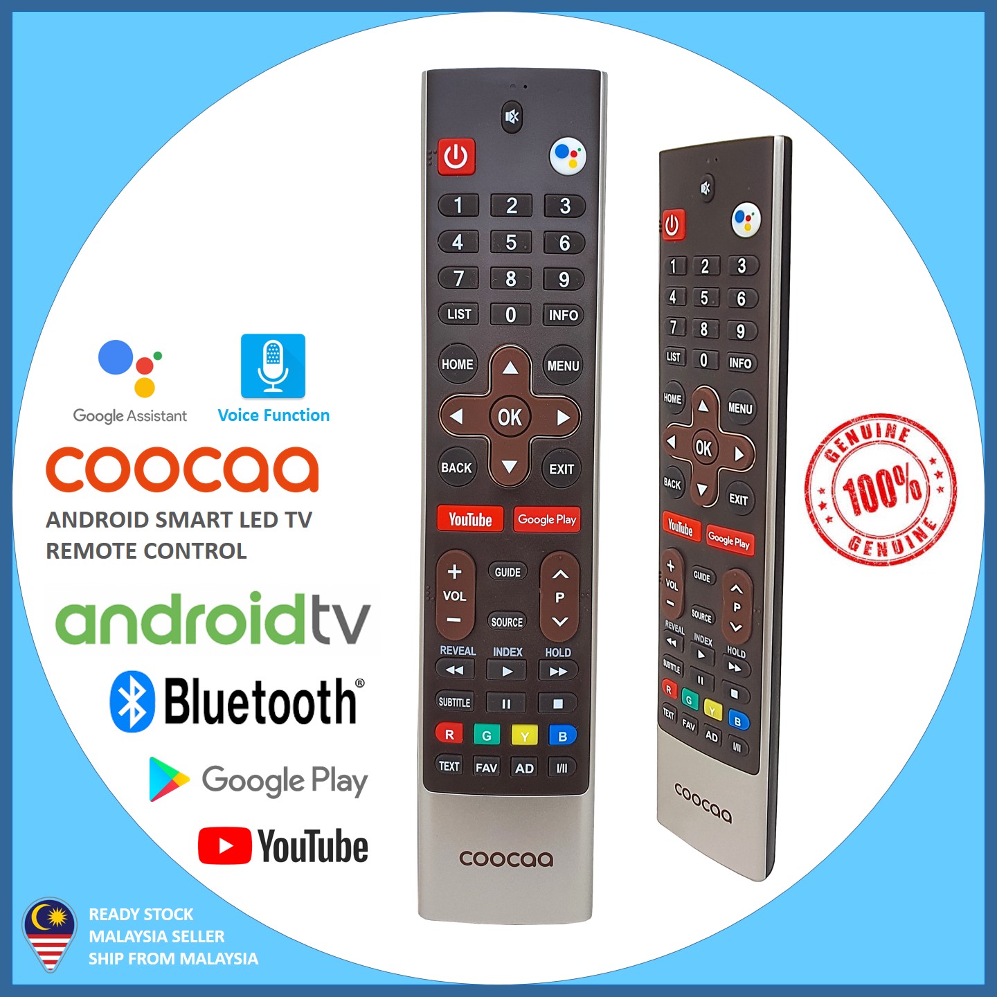 **Original** Coocaa 539C-267708-W010 Youtube Google Player Voice ...