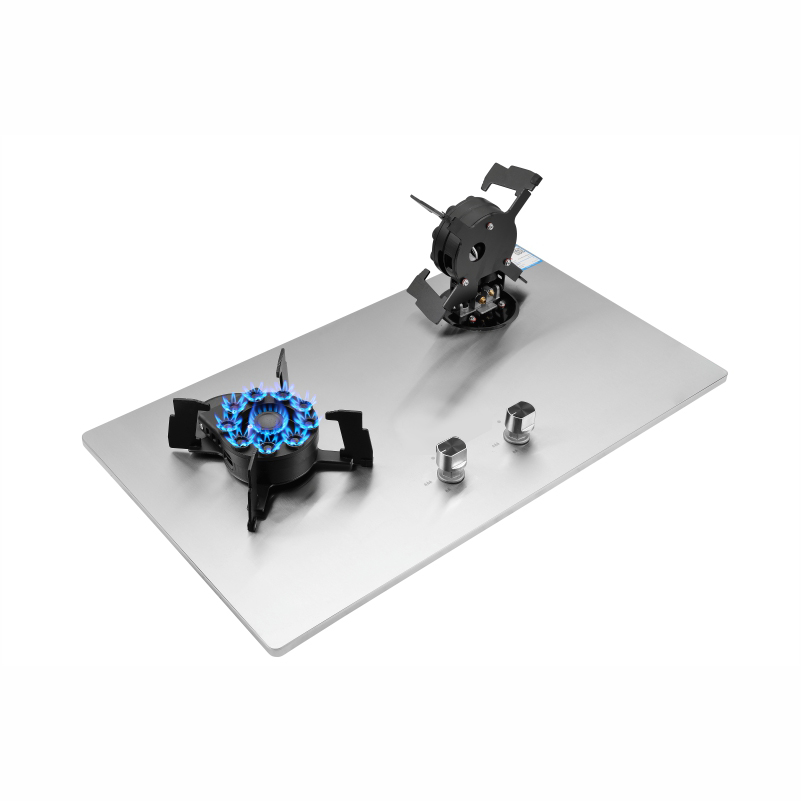 Flip Folding Double Burner Stainless Steel Gas Cooker Desktop Built-in ...