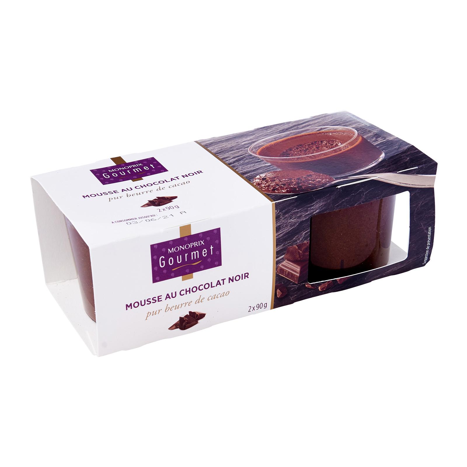 Monoprix Gourmet Dark Chocolate Mousse 2X90G | Lazada Singapore