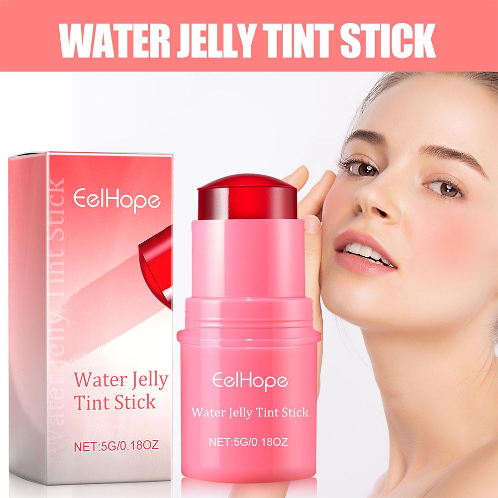 Water Jelly Tint Stick Lip Cheek Blush Stain Rotatable Powder Blusher ...