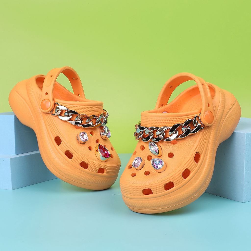 Crocs Bae Clogs for Kids (with Chain and Diamonds) | Lazada PH