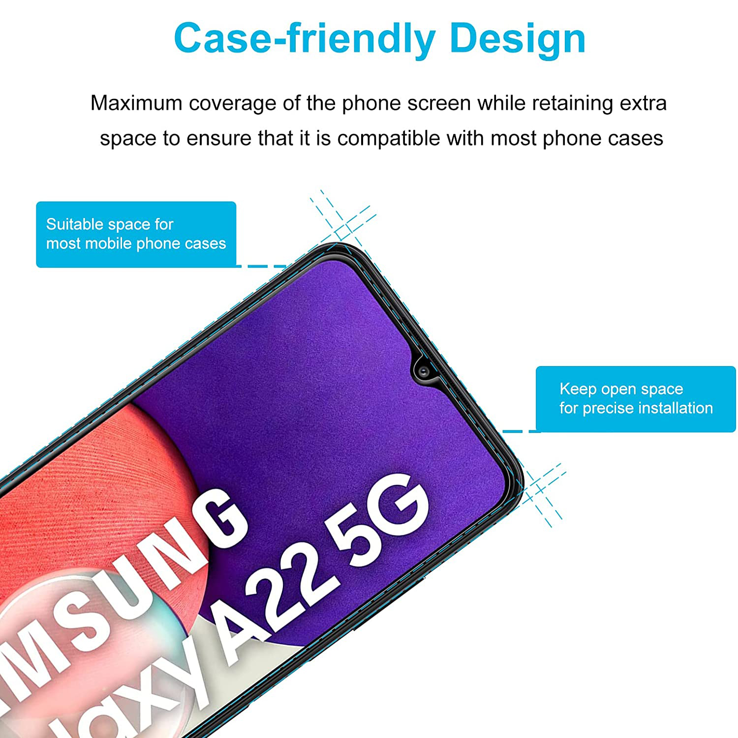 Huangdian Fashion 2/4Pcs Tempered Glass For Samsung Galaxy A22 A22s 5G ...