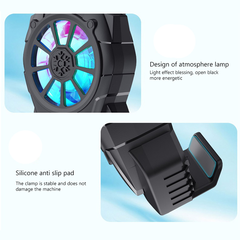 Refrigeration Phone Cooling Fan for Android IOS Game Radiator Portable ...