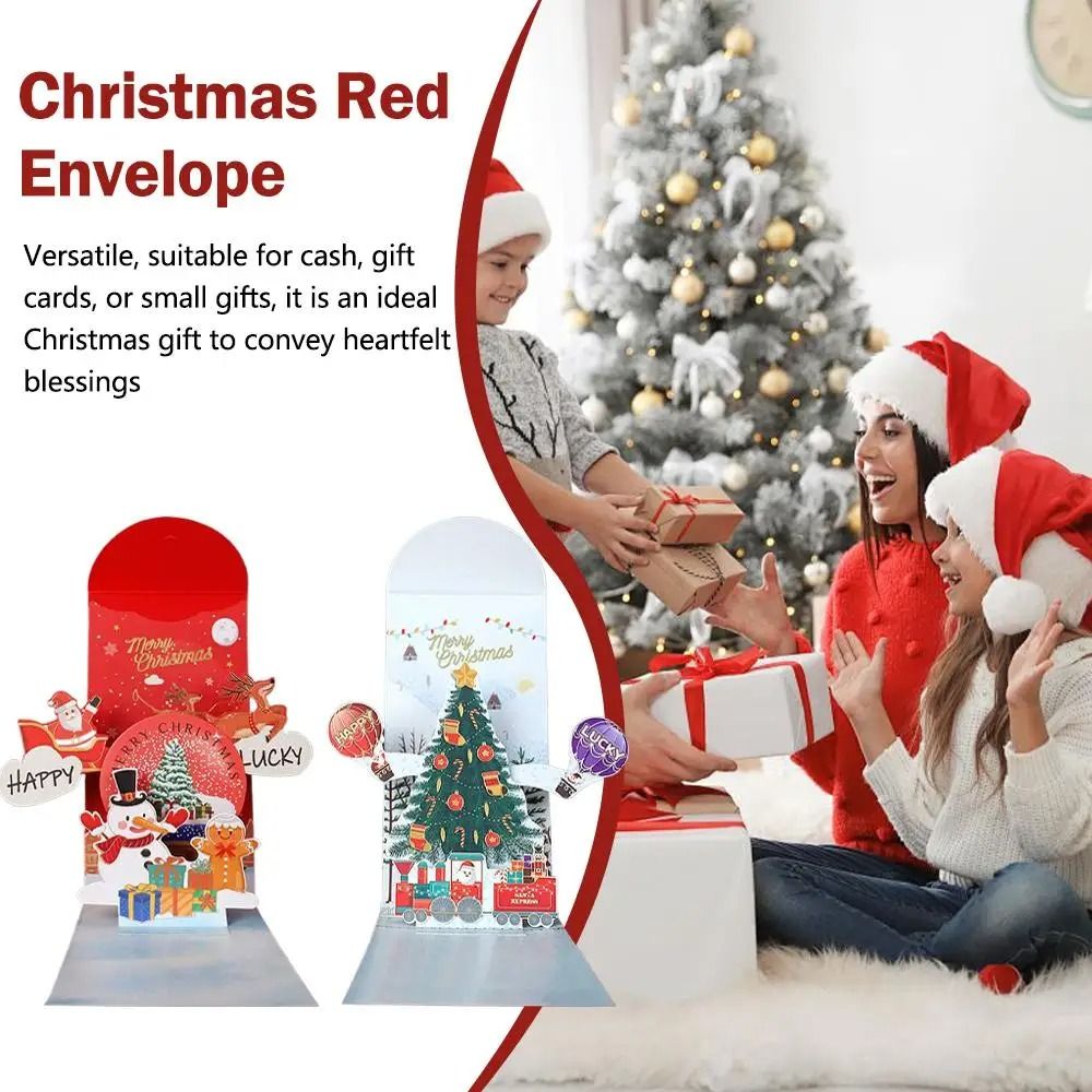 Gift Giving Cartoon Christmas Card Gift Envelope Cute Blessing ...