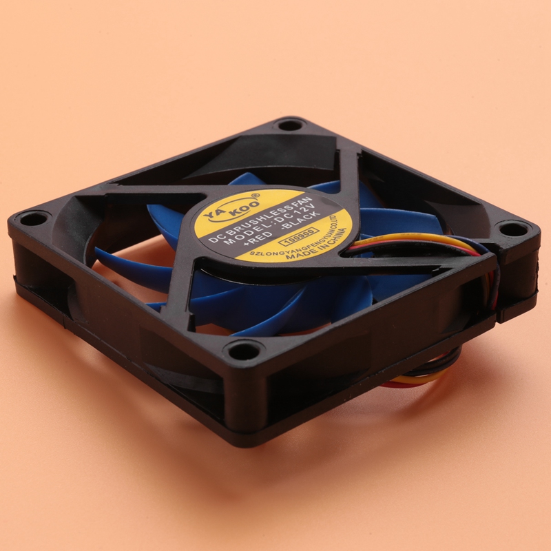 12V DC 32 70mm 4-Pin Computer Case CFM PWM CPU PC Fan Blue & Black ...