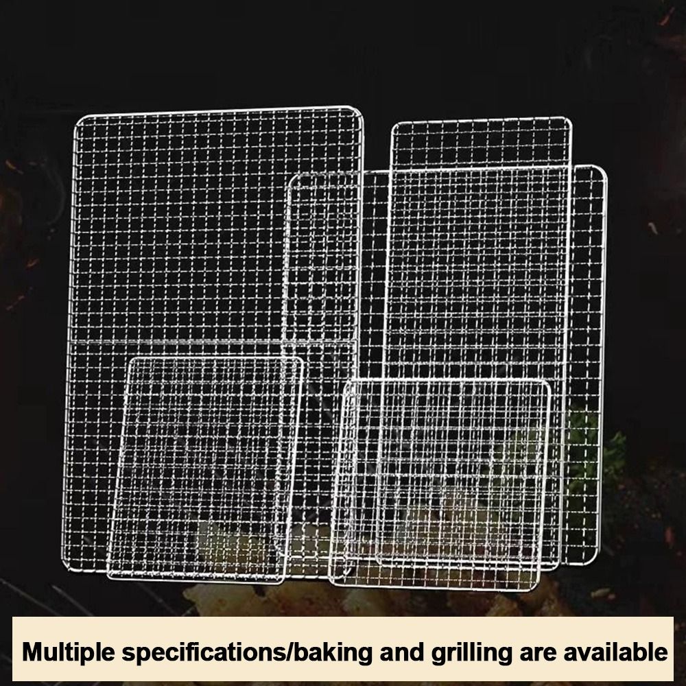 New Stainless Steel Grill Racks Reusable Square Barbecue Net Nonstick ...