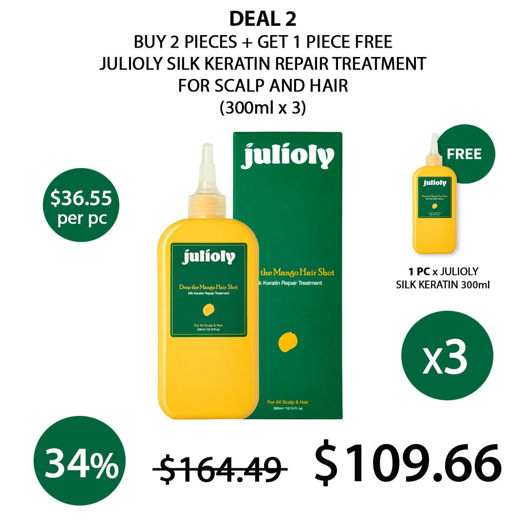 (JULIOLY) Silk Keratin Repair Treatment for Scalp and Hair 300ml ...