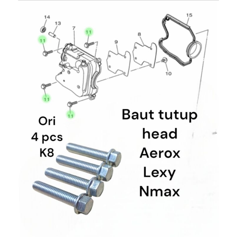 baut tutup head yamaha nmax aerox lexy | Lazada Indonesia