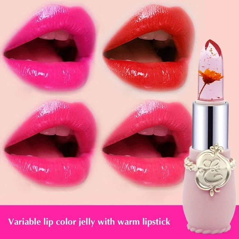 Crystal Jelly Flower Lipstick Temperature Color Changing Lip Balm ...