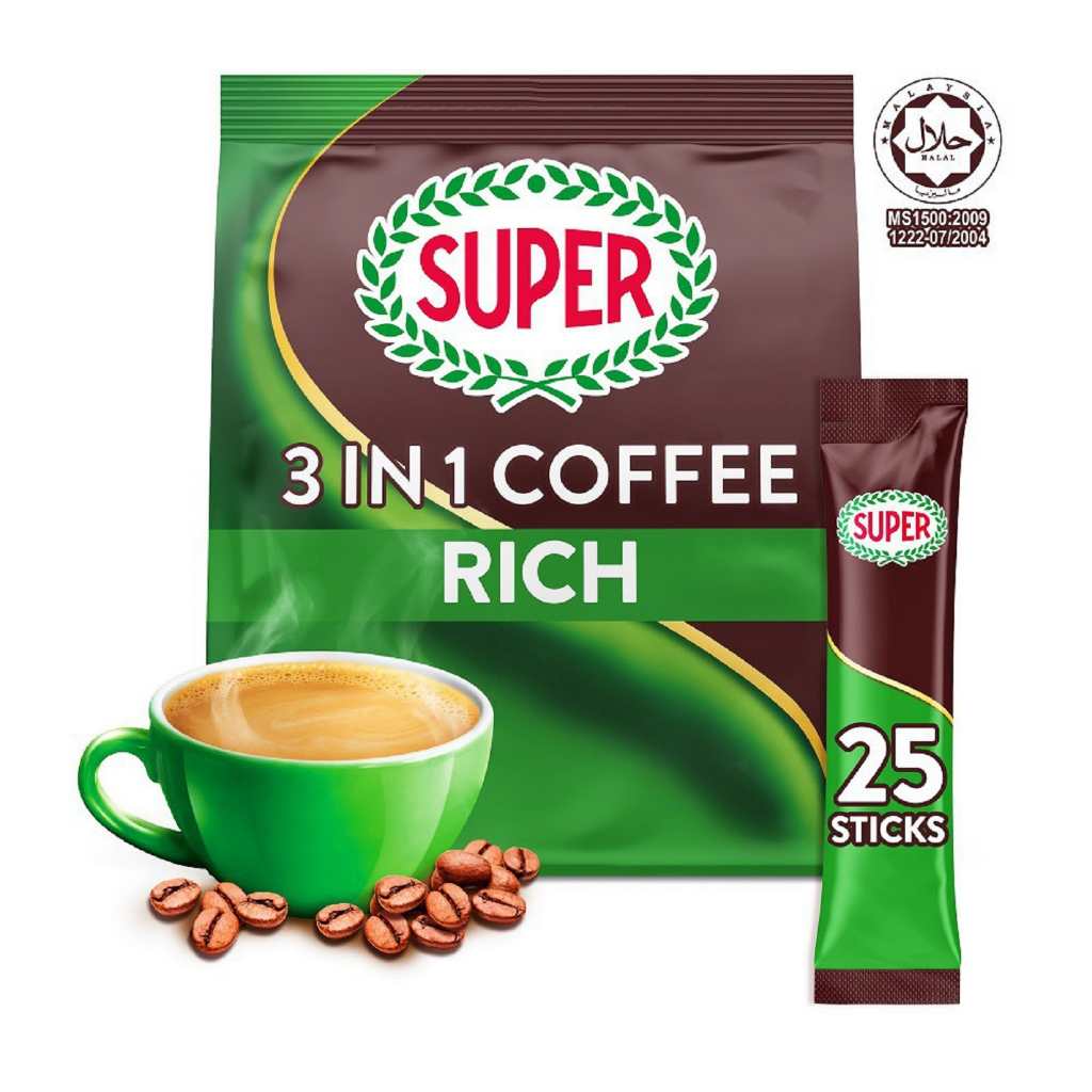 Super Coffee 3IN1 Rich Premix Coffee (25's x 18g) | Lazada