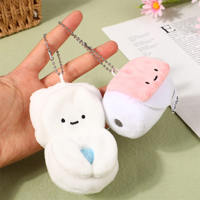 Fridge Magnet Sticker Mini Plush Poop Toilet Model Keychain Backpack ...