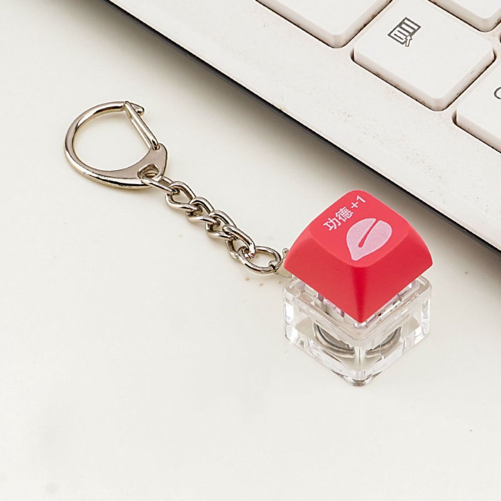 DVFDA Wooden Fish Wooden Fish Keyboard Keychain LED ABS Key Axle Tester ...