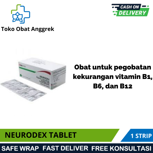 NEURODEX STRIP ISI 10 TABLET / VITAMIN B KOMPLEX / VITAMIN KRAM DAN ...