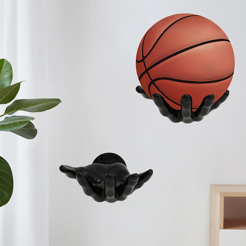 Basketball Storage Rack Wall Mounted Hand Shaped Ball Rack Multi ...