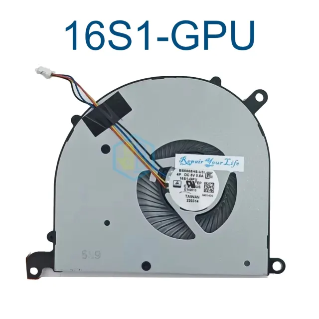 16S1 CPU GPU Coog Fans For MSI Modern 15 A10rbs A10rb (Ms-1551) A10ras ...