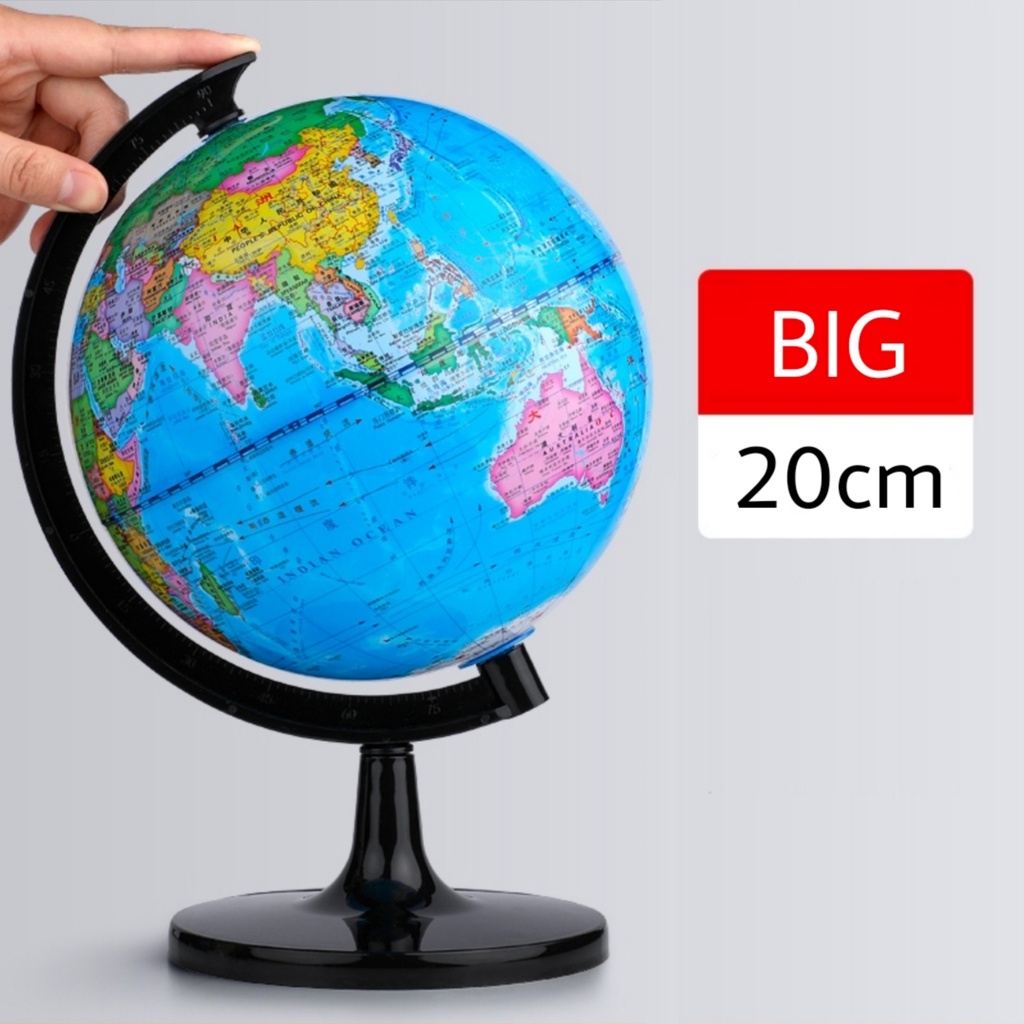 14.2 / 20cm 360 Degree Rotating World Globe Earth Atlas Map Rotating ...