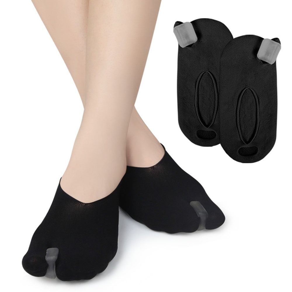 AILI Polyester Bunion Corrector SEBS Thin Two Toe Boat Socks High ...
