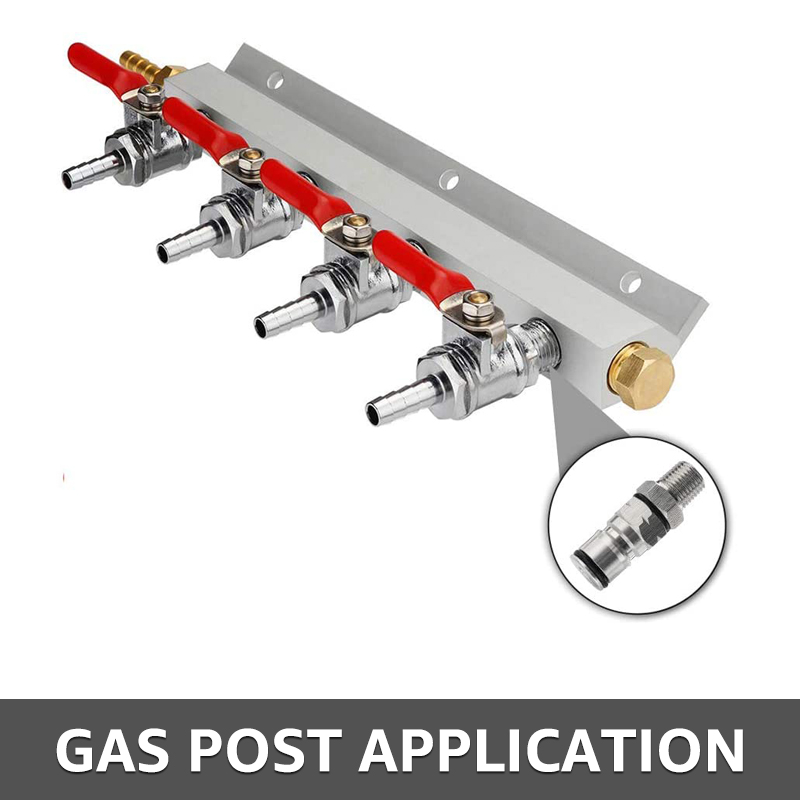 Lock Post, 19/32'' Gas/ Liquid Corny Keg Adapter,1/4'' Male Bulkhead ...