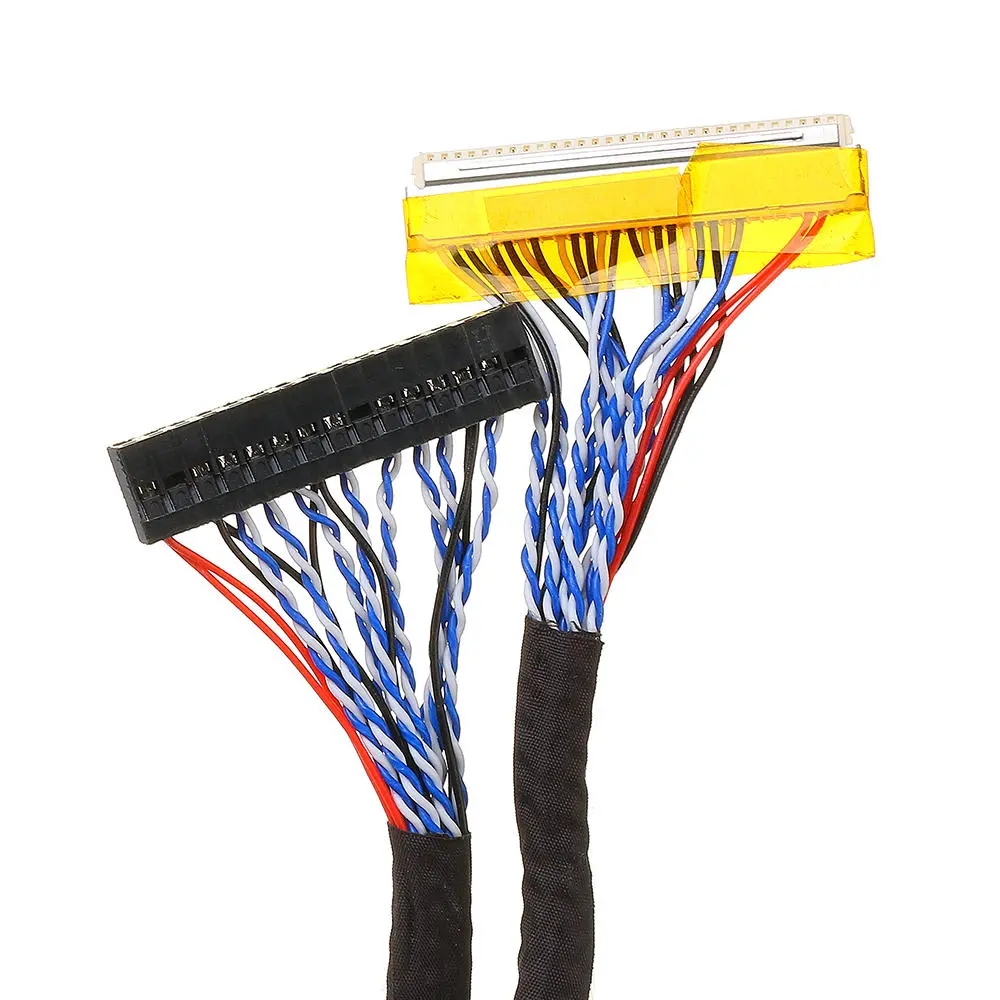250mm/400mm 2ch 6bit 30pins Lvds Cable Lcd Screen Cable 1mm Pin Pitch ...