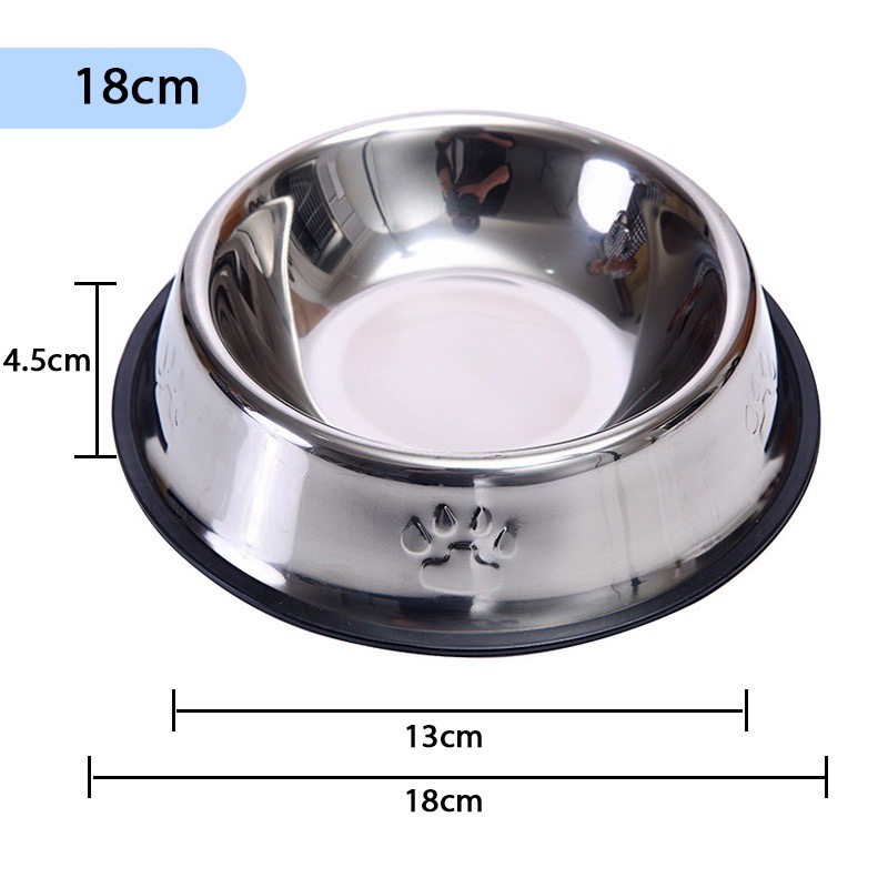 Dog bowl dog plate thick Plain Stainless Steel Dog Plate Bowl Food or ...